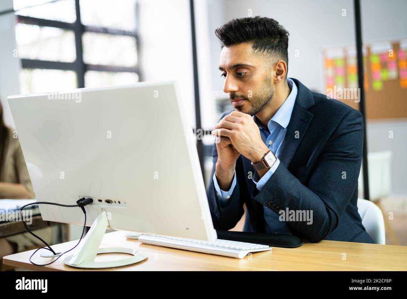 Pondering Man Banner. Contemplative Prayer Thinking Stock Photo - Alamy