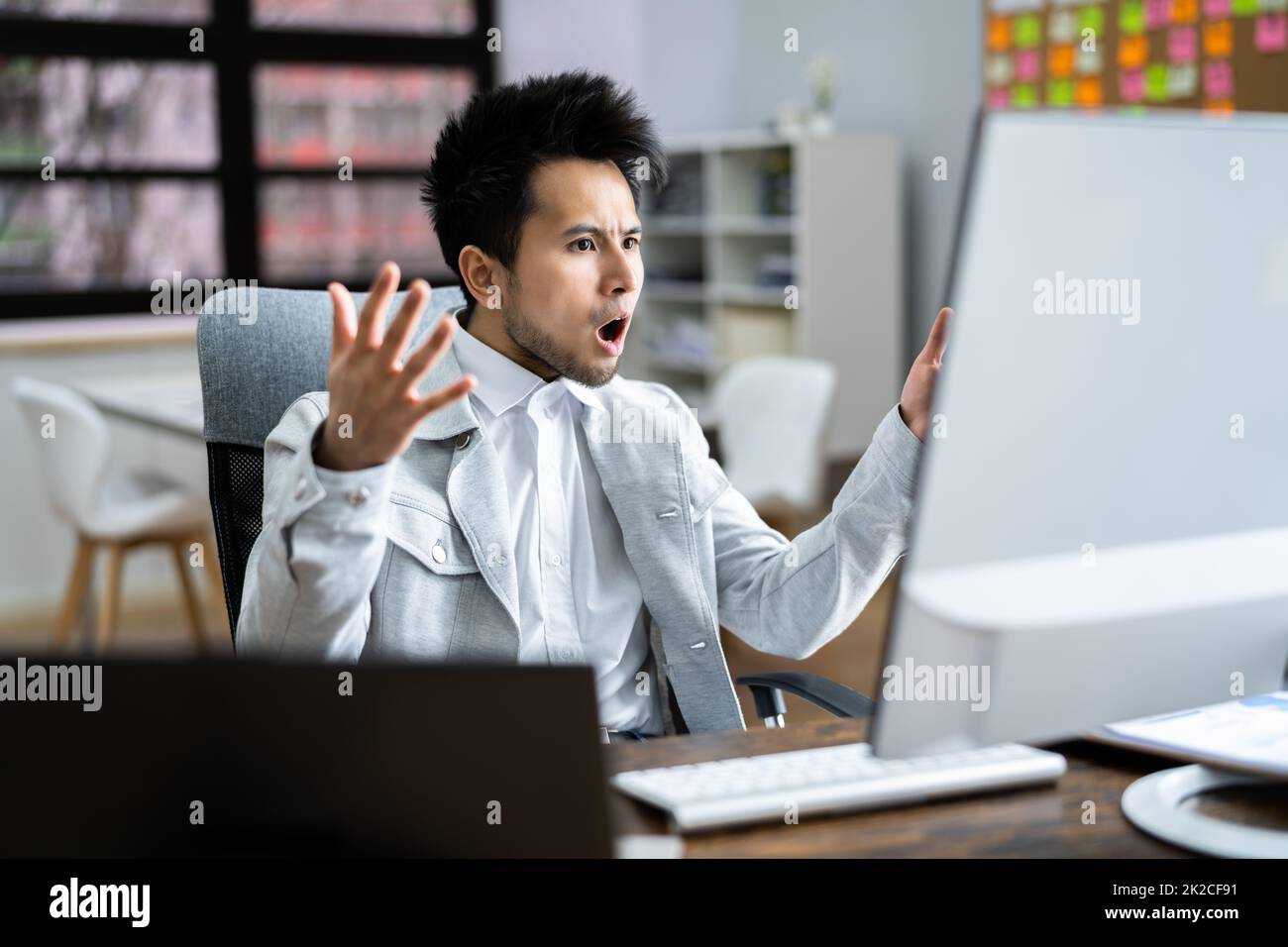 Angry Shouting Expression And Emotion Stock Photo - Alamy