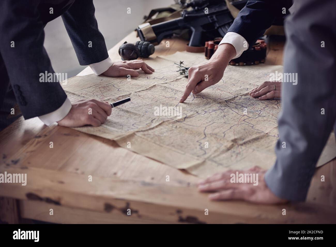 War planning map hi-res stock photography and images - Alamy