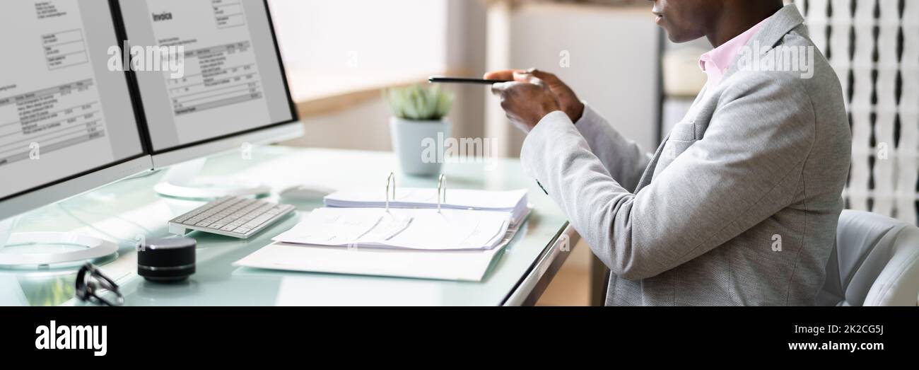 Taking Document Picture Using Phone Stock Photo - Alamy