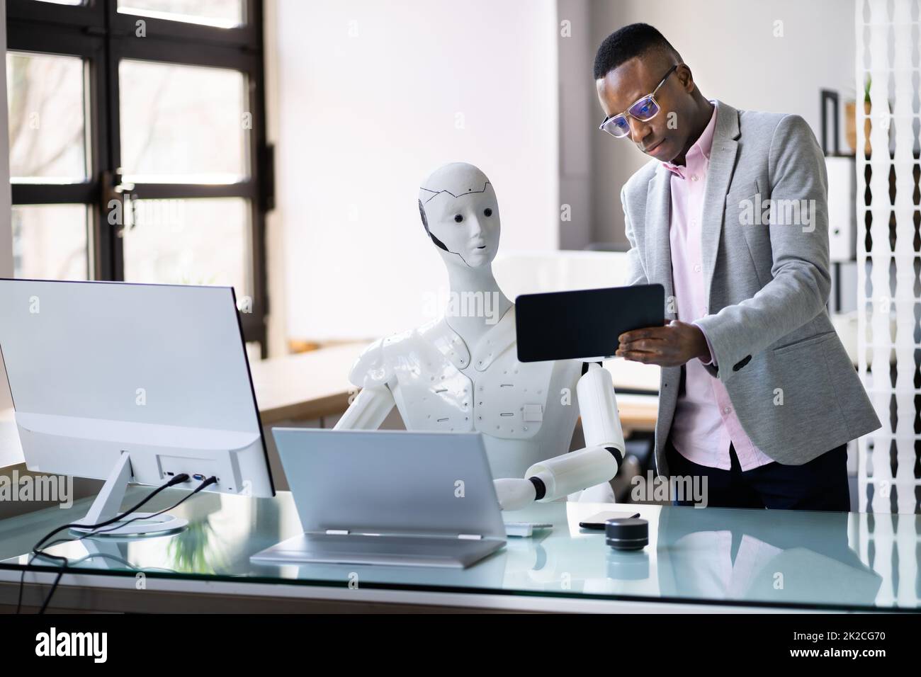 AI Business Tech Machine Stock Photo - Alamy