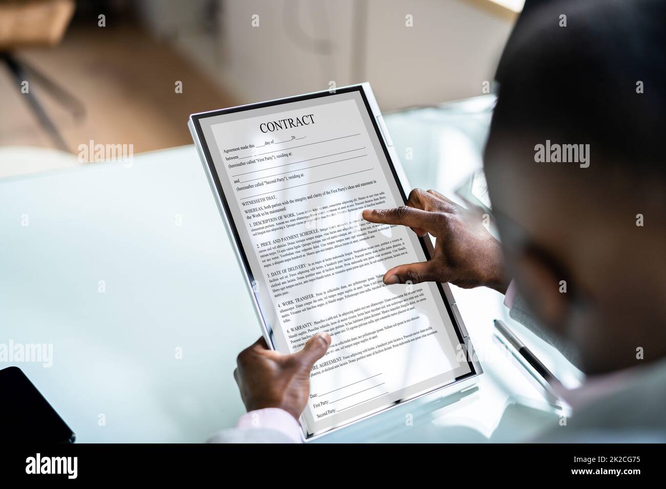 Digital Signature On Contract Document Online Stock Photo - Alamy