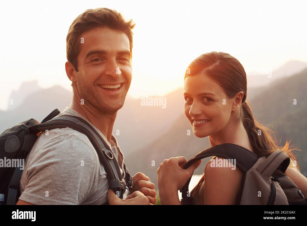 Couple backpacking hi-res stock photography and images - Alamy