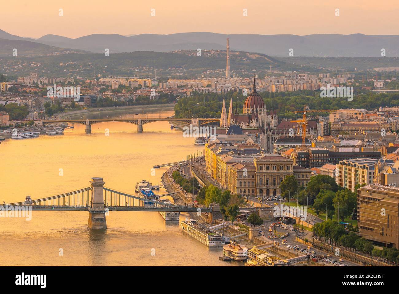 Budapest city skyline, cityscape of Hungary at sunset Stock Photo - Alamy