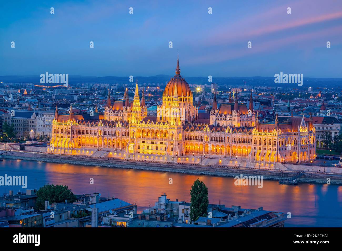 Budapest city skyline, cityscape of Hungary at sunset Stock Photo - Alamy