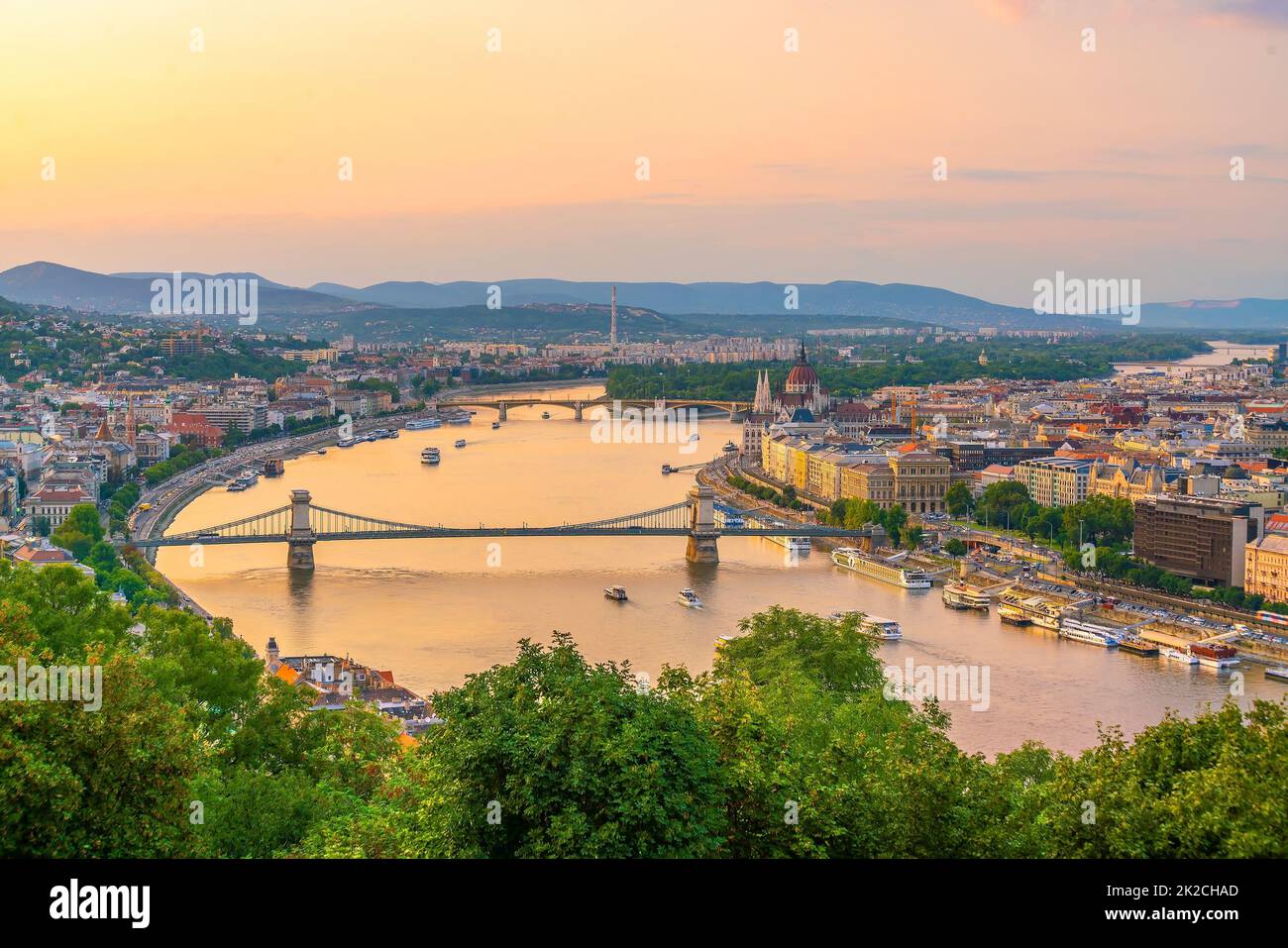 Budapest city skyline, cityscape of Hungary at sunset Stock Photo - Alamy
