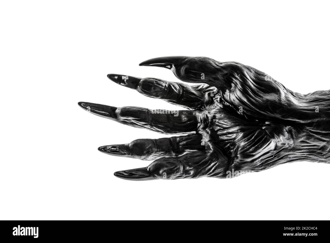 Creepy monster hand isolated on white background with clipping path ...