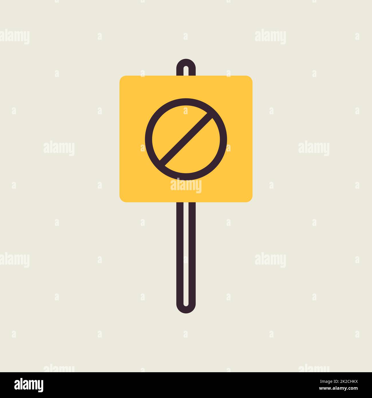 Placard, big sign, banner, card vector icon Stock Photo - Alamy