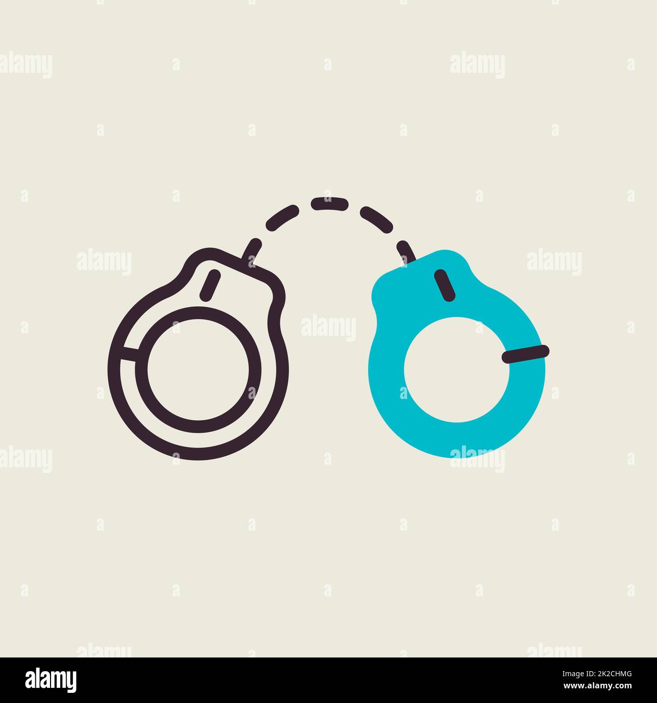 Vector handcuffs hi-res stock photography and images - Alamy