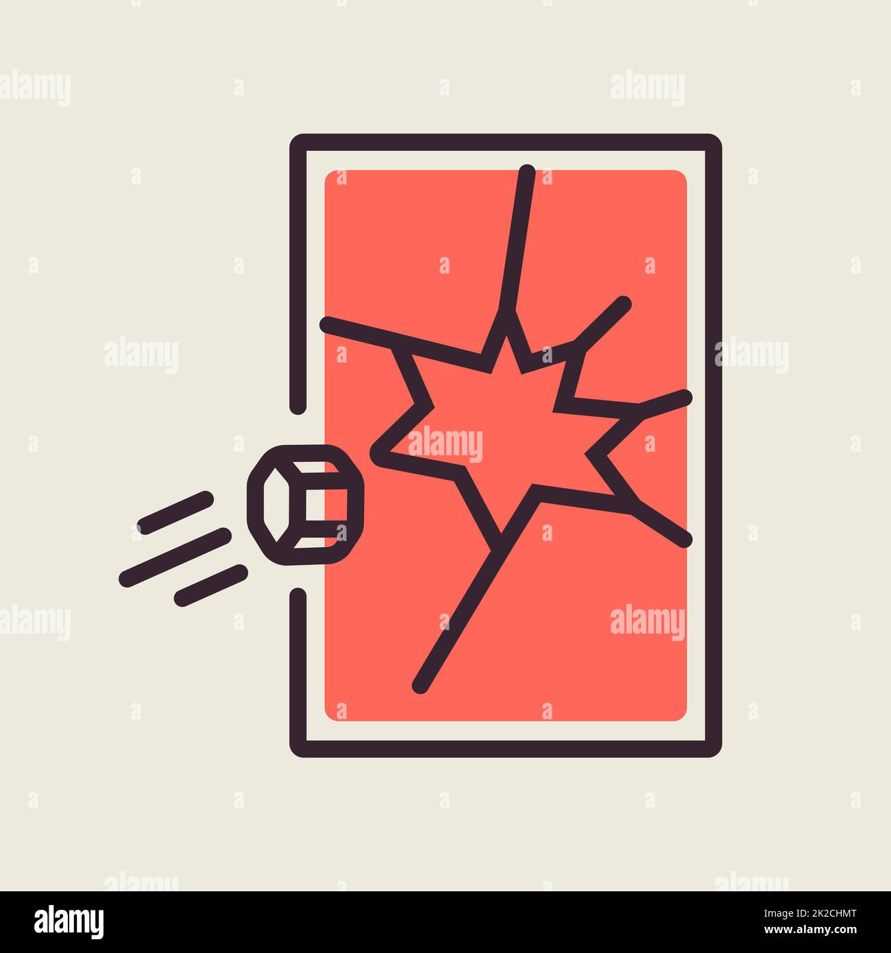 Broken store isolated vector flat icon Stock Photo - Alamy