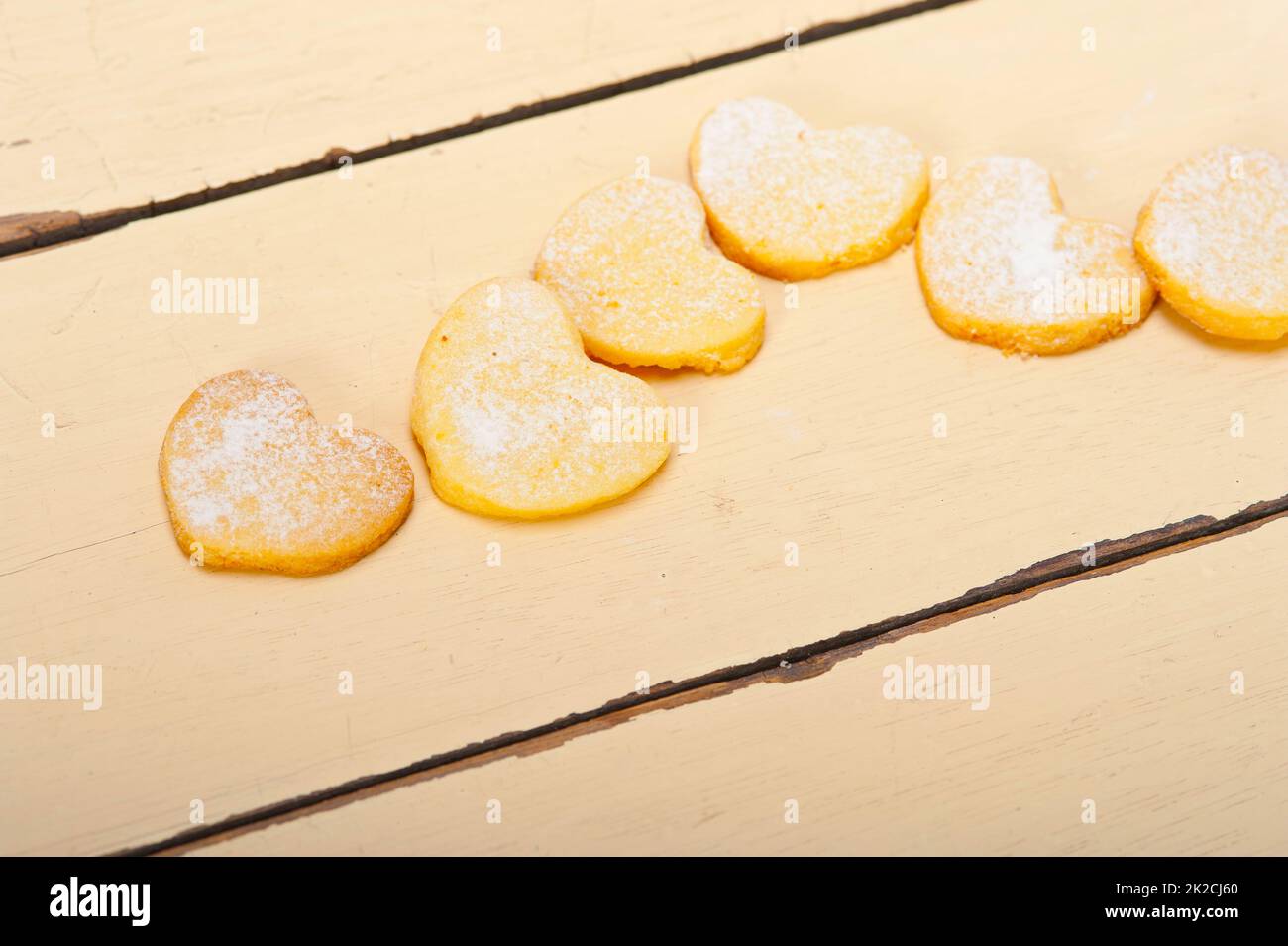 heart shaped shortbread valentine cookies Stock Photo - Alamy