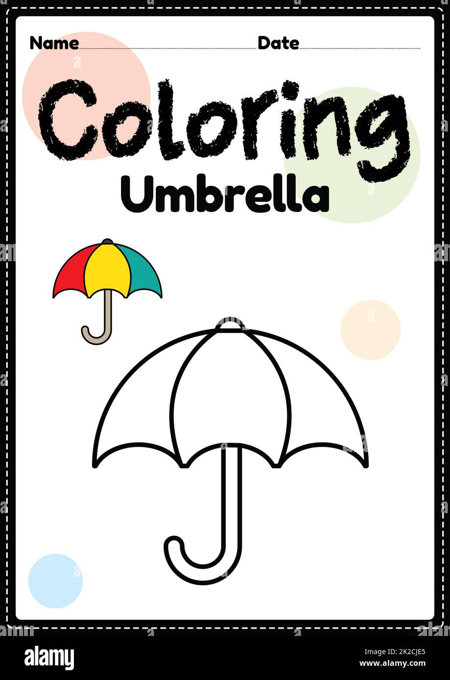 Umbrella Coloring Page