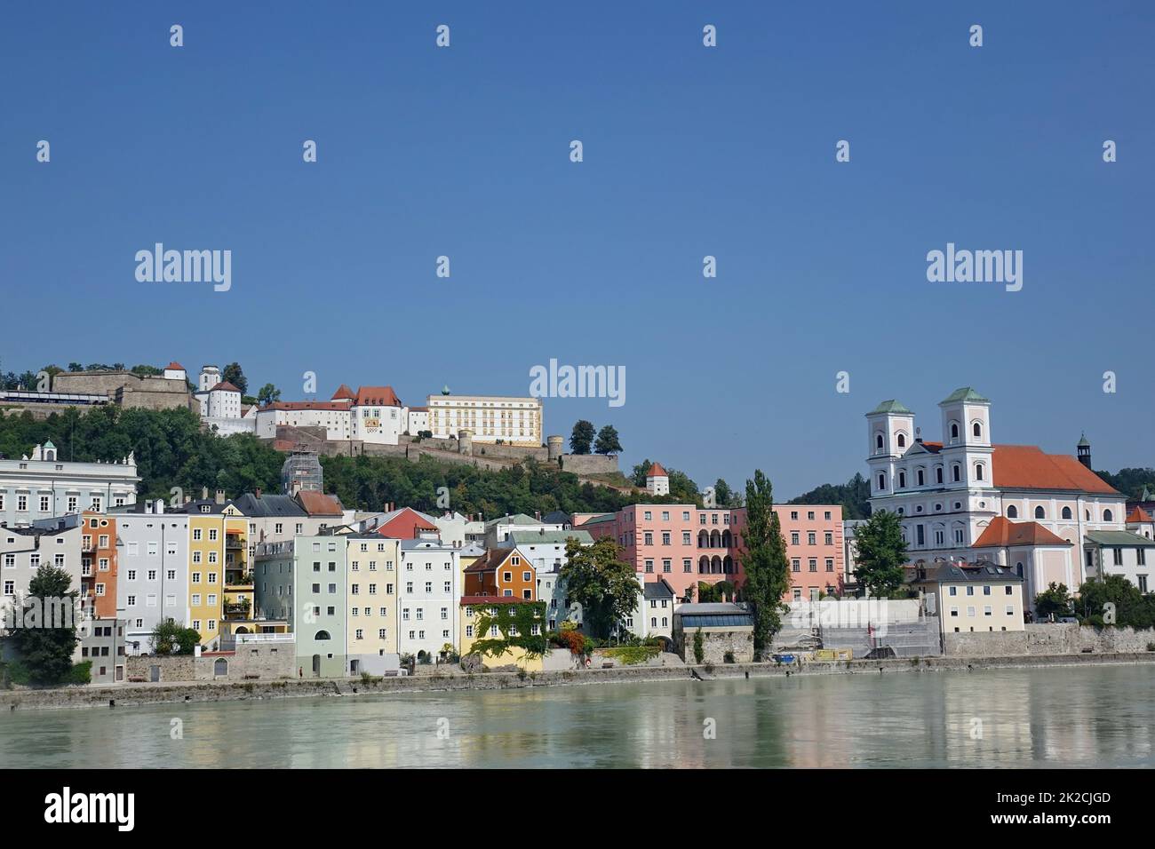 Bavaria, Lower Bavaria, Passau, City of three rivers, Veste Oberhaus ...