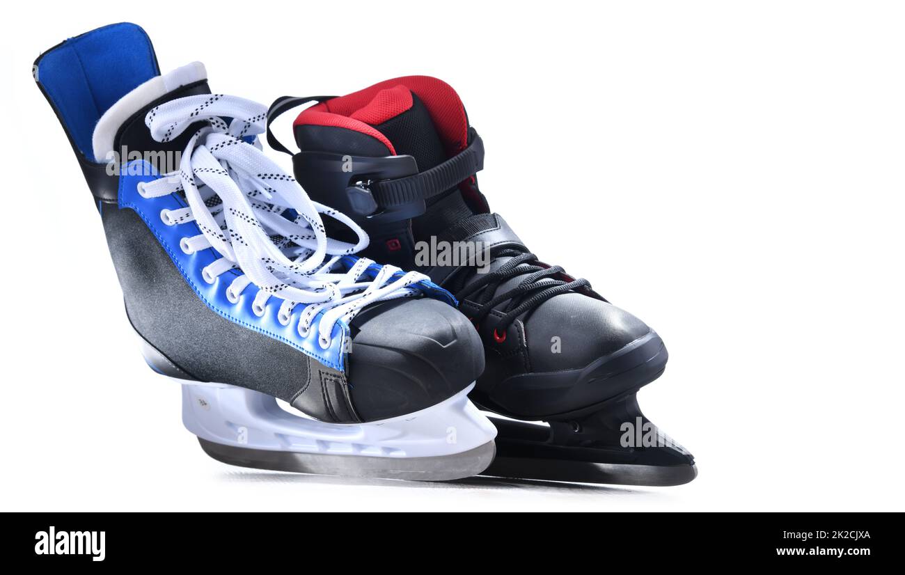A pair of ice skates isolated on white Stock Photo - Alamy