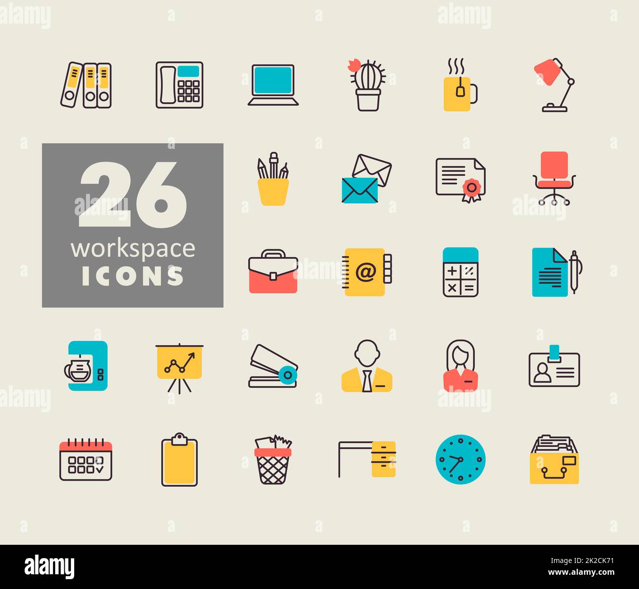 Workspace outline isolated icon. Workspace sign Stock Photo - Alamy
