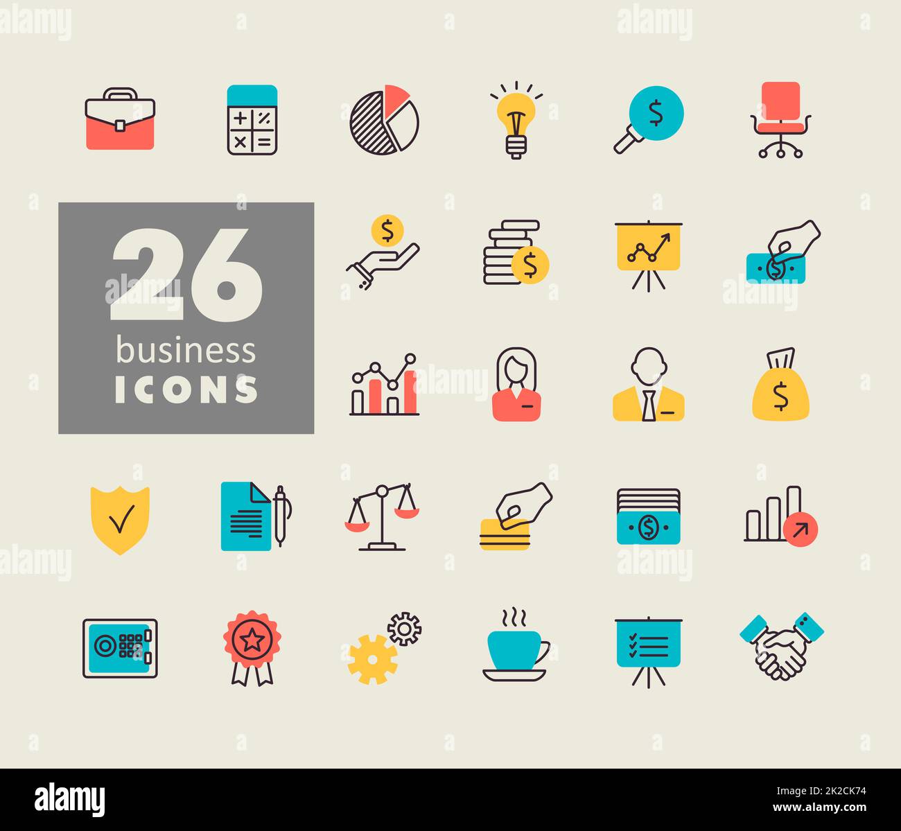 Finance strategy icon outline hi-res stock photography and images - Alamy