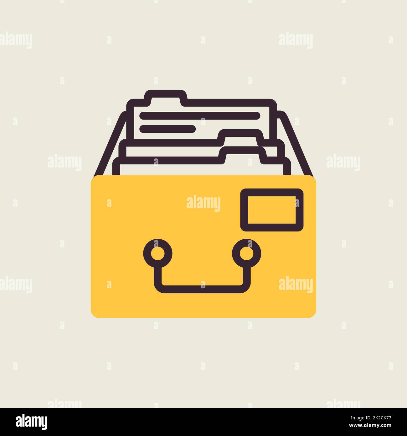 Filing Cabinet outline isolated icon. Workspace sign Stock Photo - Alamy