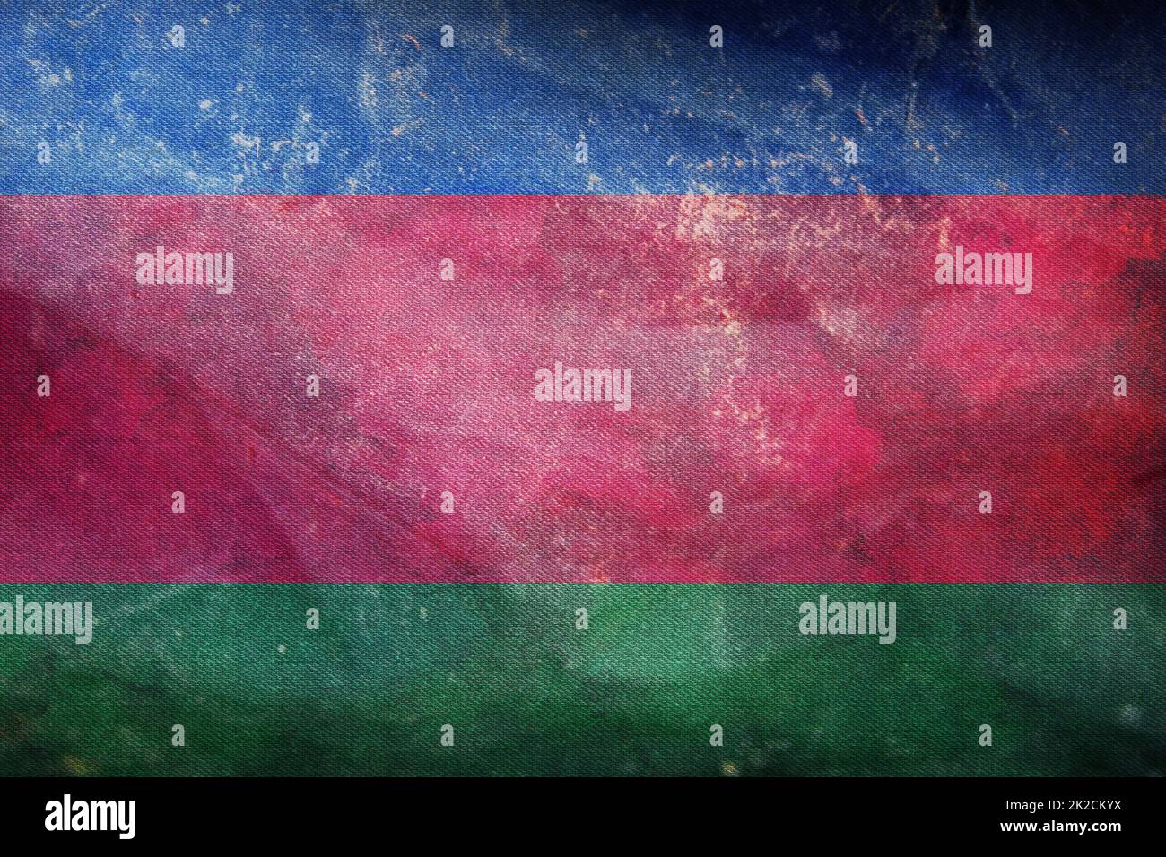 retro flag of Kuban People's Republic, Europe with grunge texture. flag ...