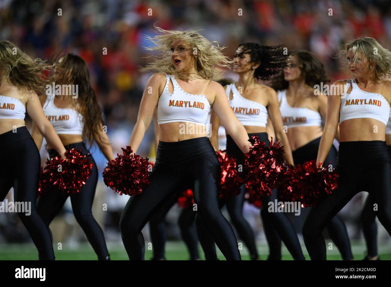College Park, MD, USA. 17th Sep, 2022. The Maryland Dance Team performs ...