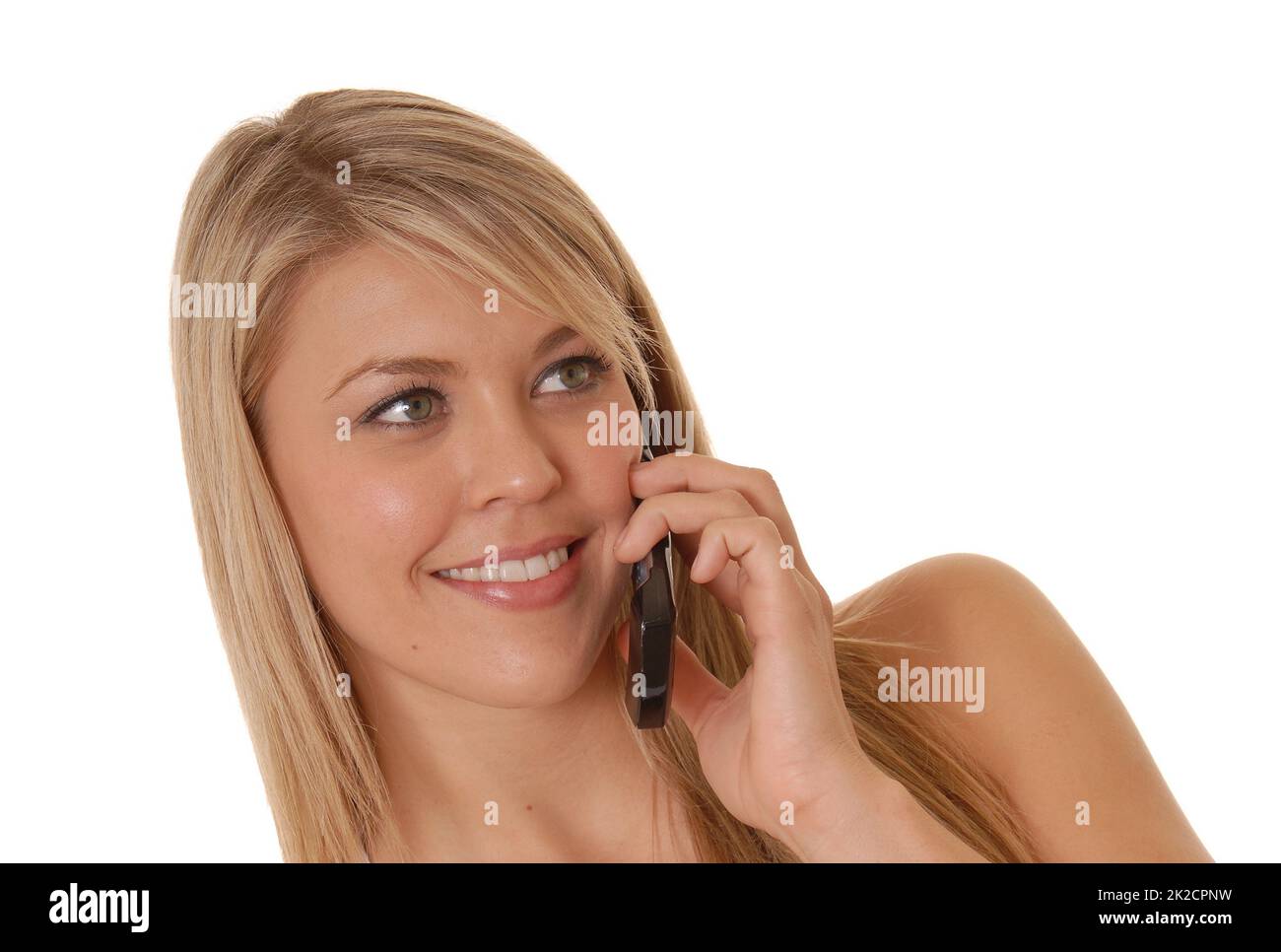 Lovely Girl On Cell Phone Stock Photo - Alamy