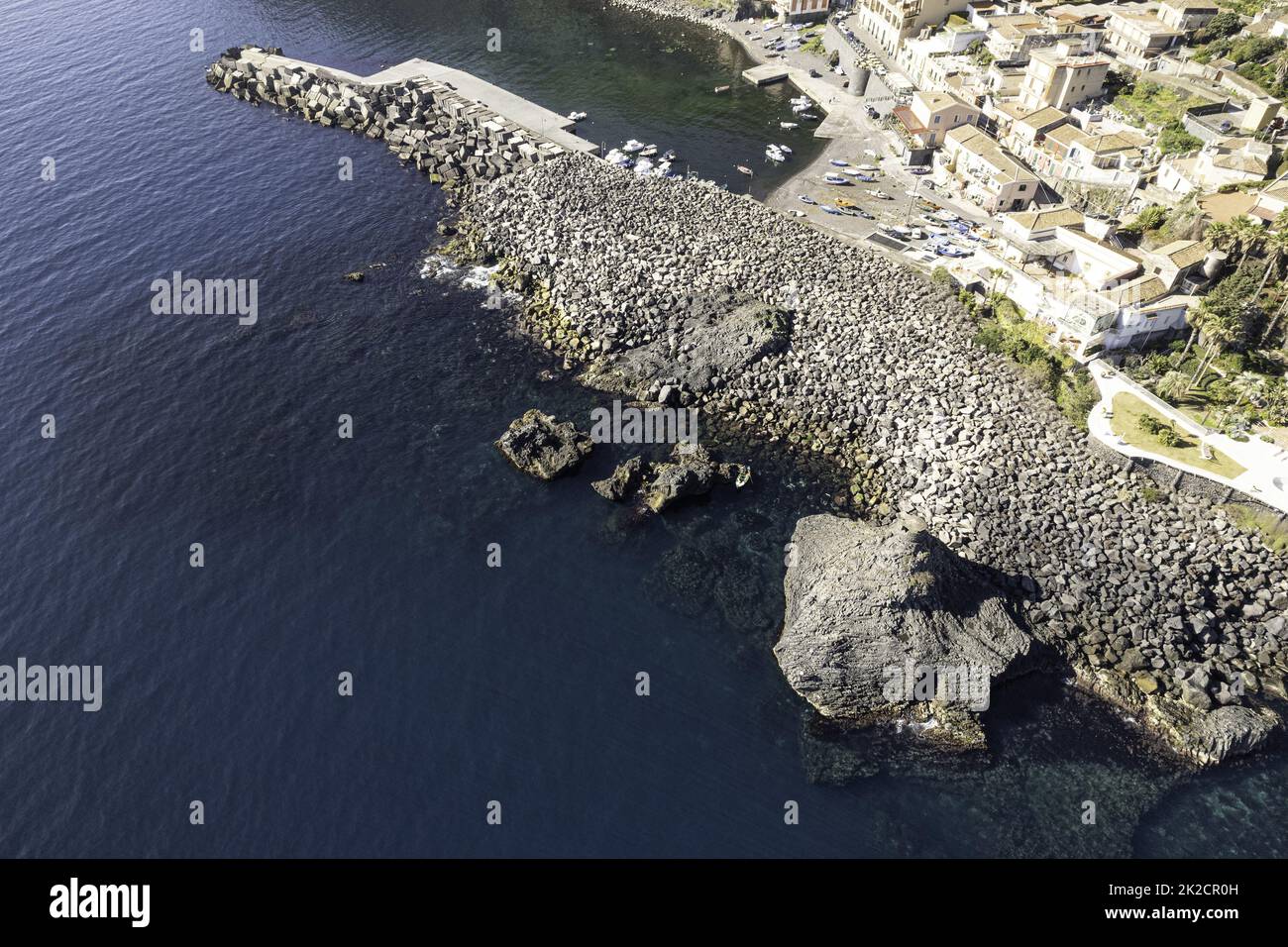 small port on the Sicilian coast Stock Photo - Alamy