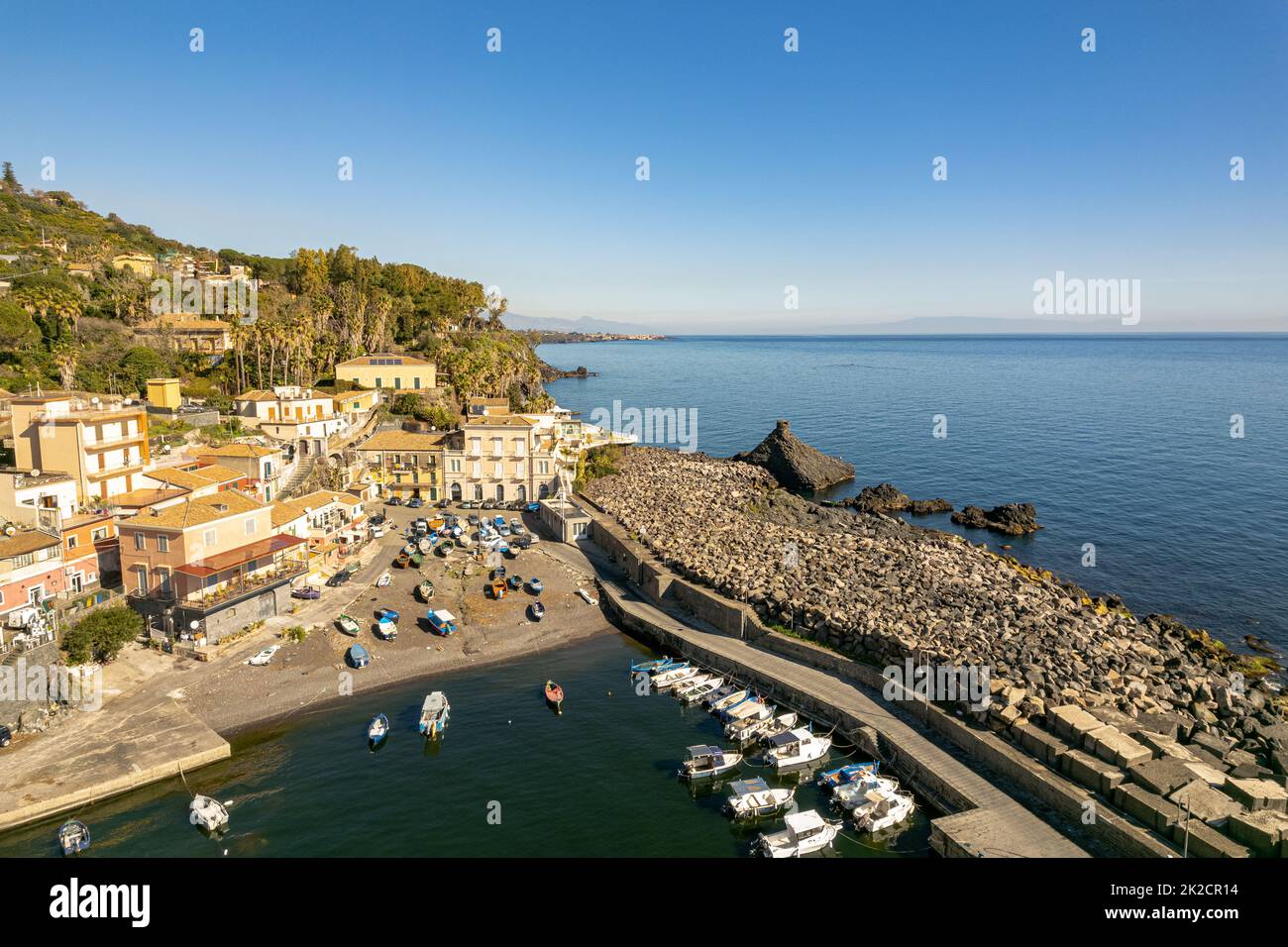 small port on the Sicilian coast Stock Photo - Alamy