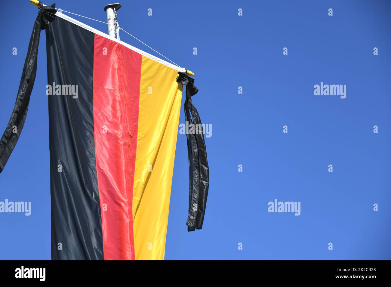 The national flag of the Federal Republic of Germany,black,red and gold ...