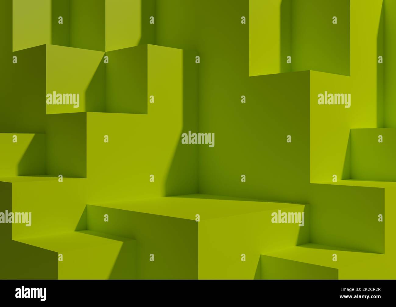 Minimal Bright Neon Lime Green Background 3D Studio Mockup Scene with ...