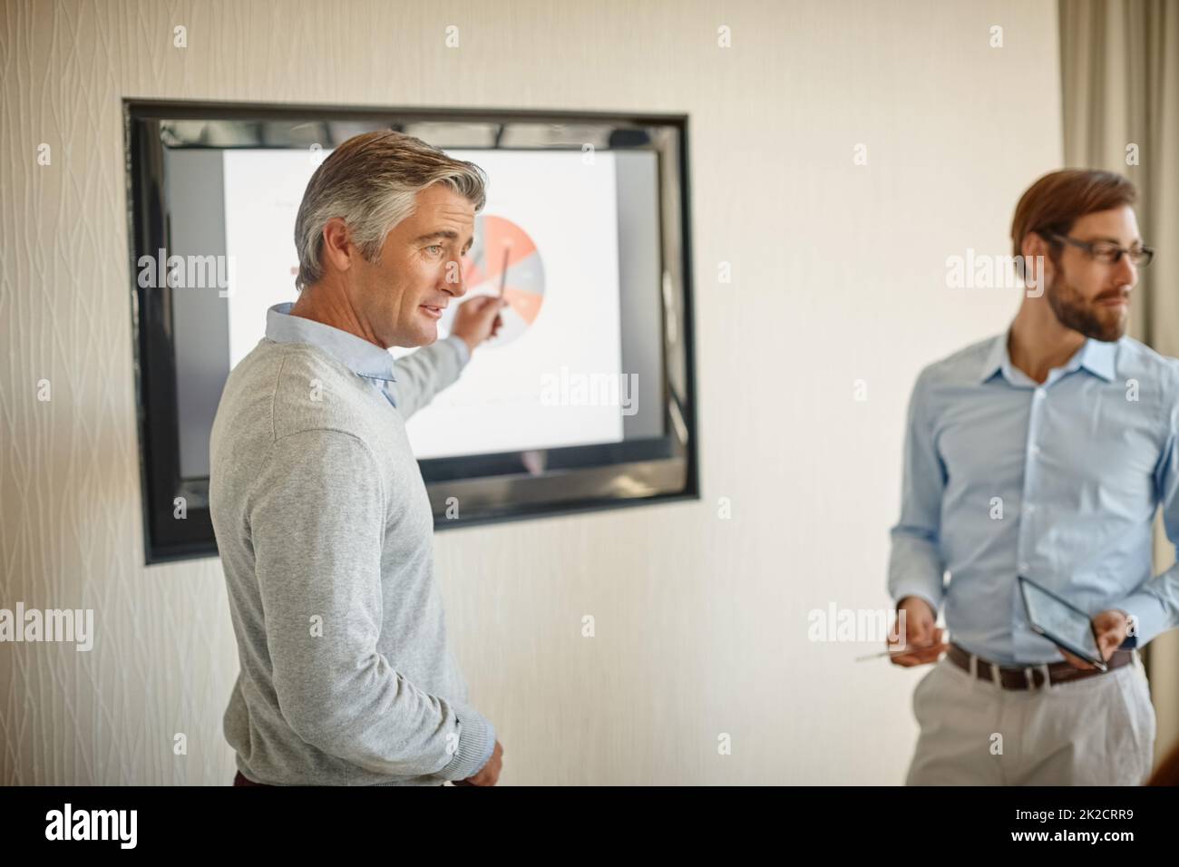 If I could direct your attention to the screen.... Shot of two ...