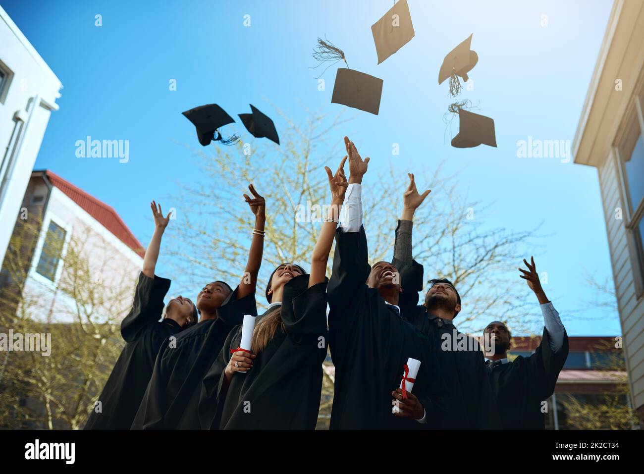 Hats in the air hi-res stock photography and images - Alamy
