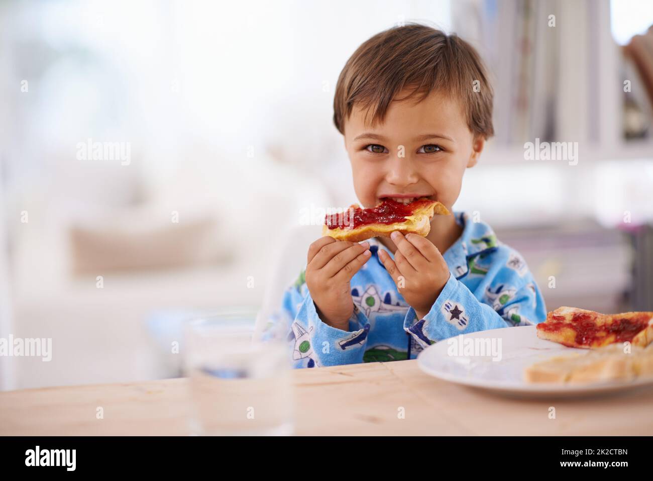 Boy eating jam hi-res stock photography and images - Alamy