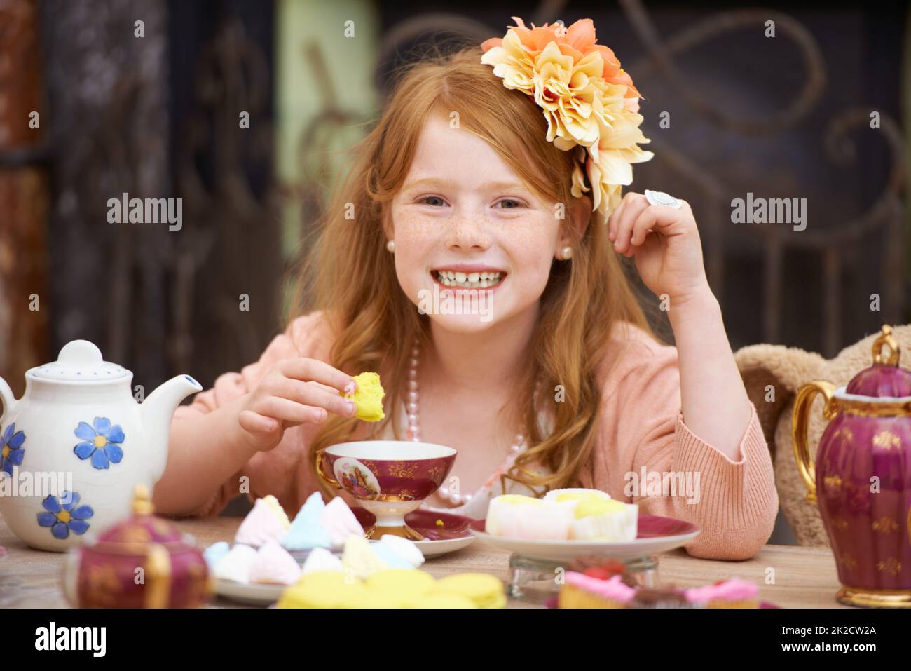 Children playing tea party hi-res stock photography and images - Alamy