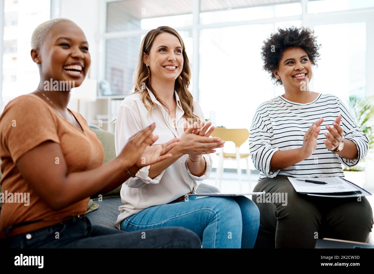 They keep on producing excellent work as a team. Shot of a group of ...