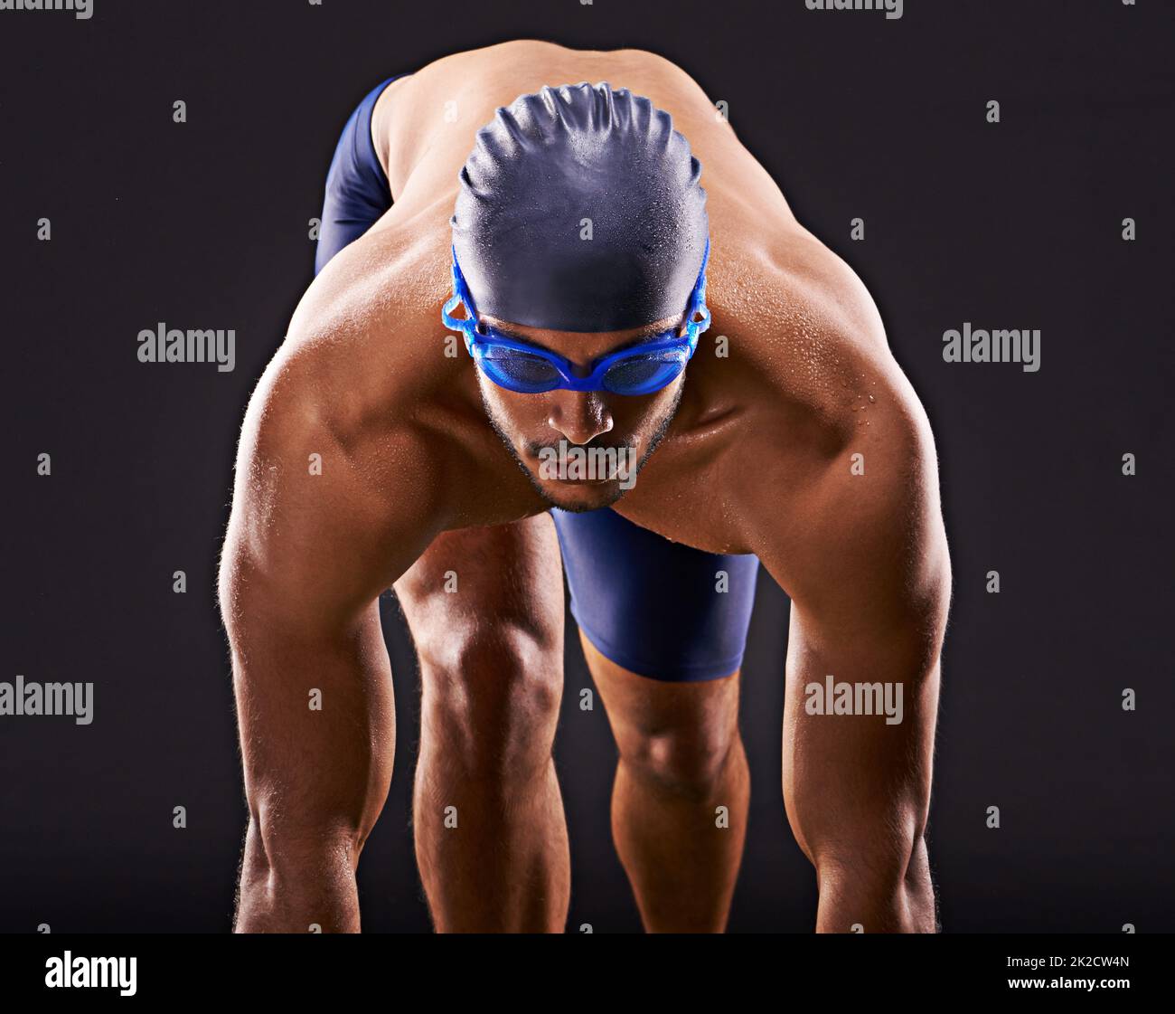 Male swimmer starting block hi-res stock photography and images - Alamy