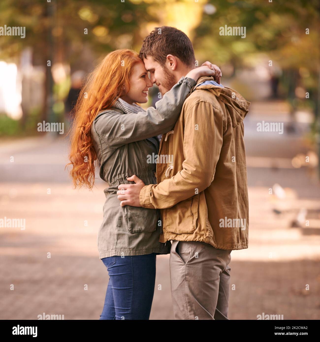 The beginning of something beautiful. Shot of a happy young couple ...