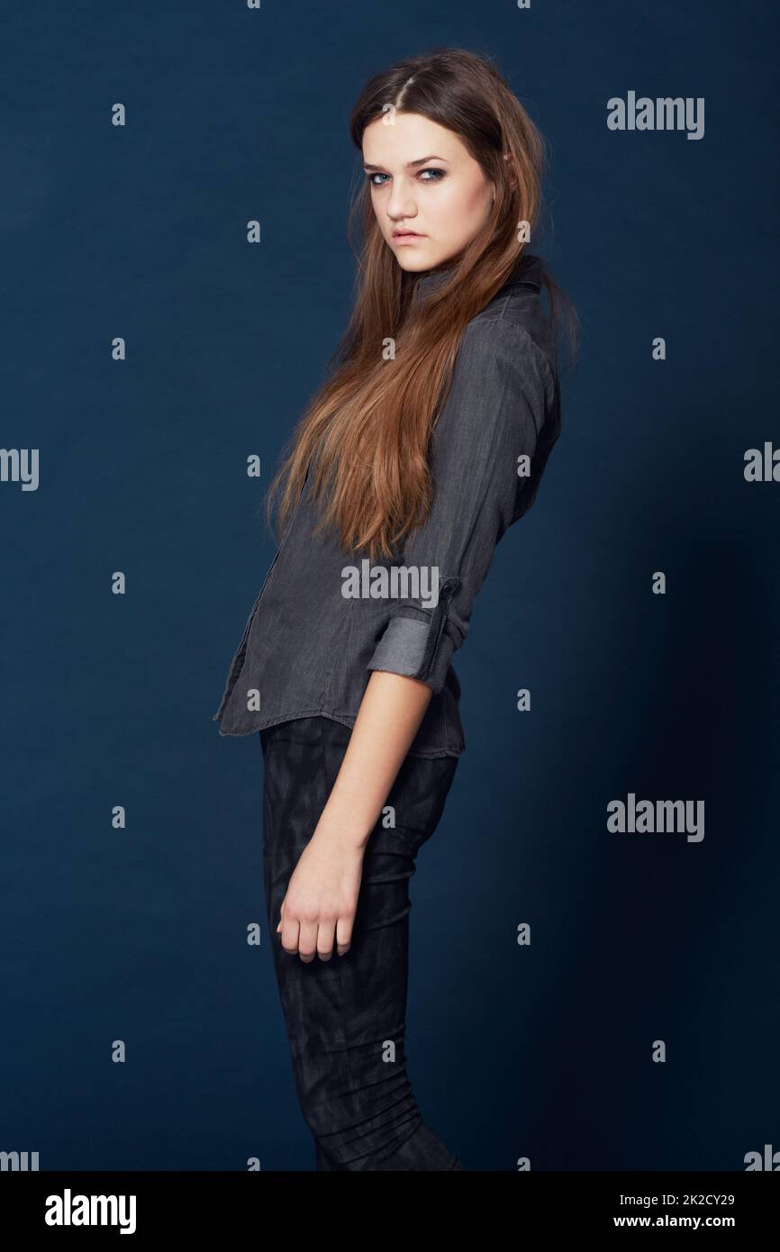 Attitude caucasian model pose hi-res stock photography and images - Alamy