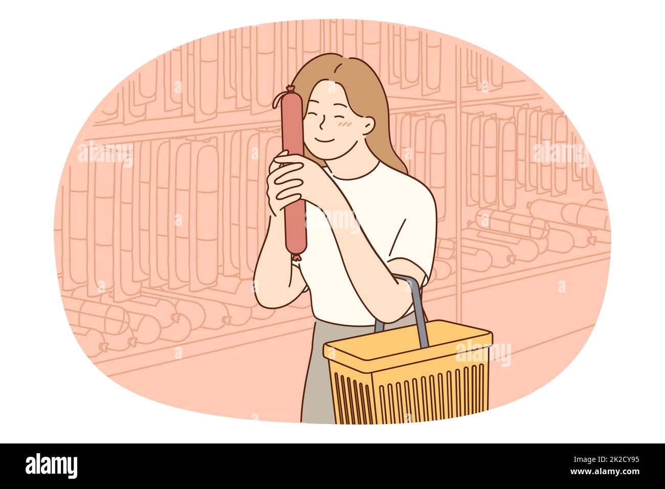 Grocery store shopping customer Cut Out Stock Images & Pictures - Alamy