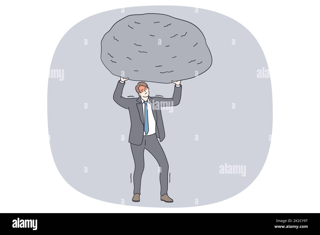 Weight of shoulders illustration hi-res stock photography and images ...