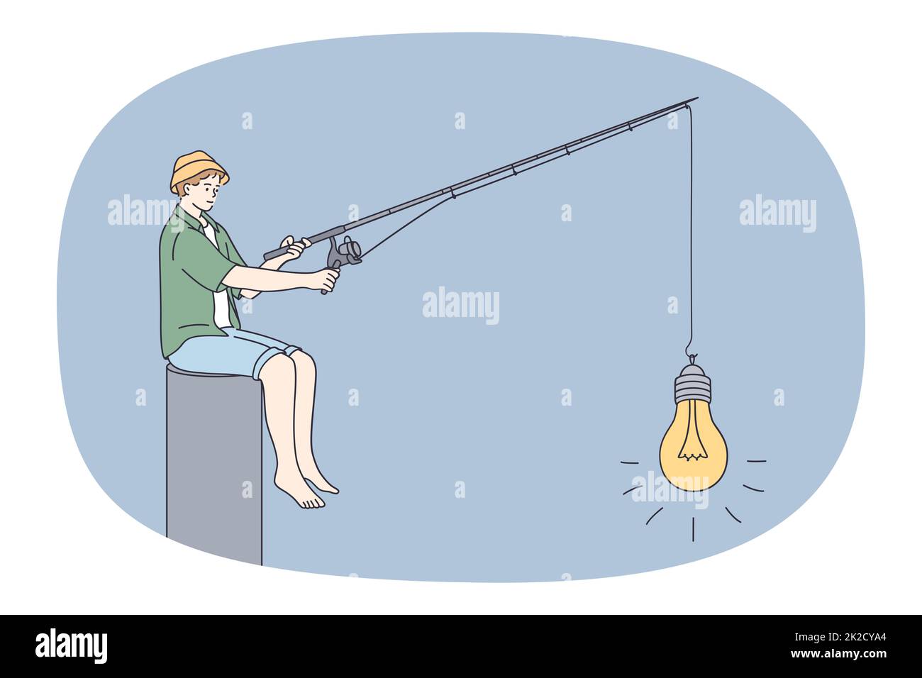 Fisherman rod fishing on Cut Out Stock Images & Pictures - Alamy