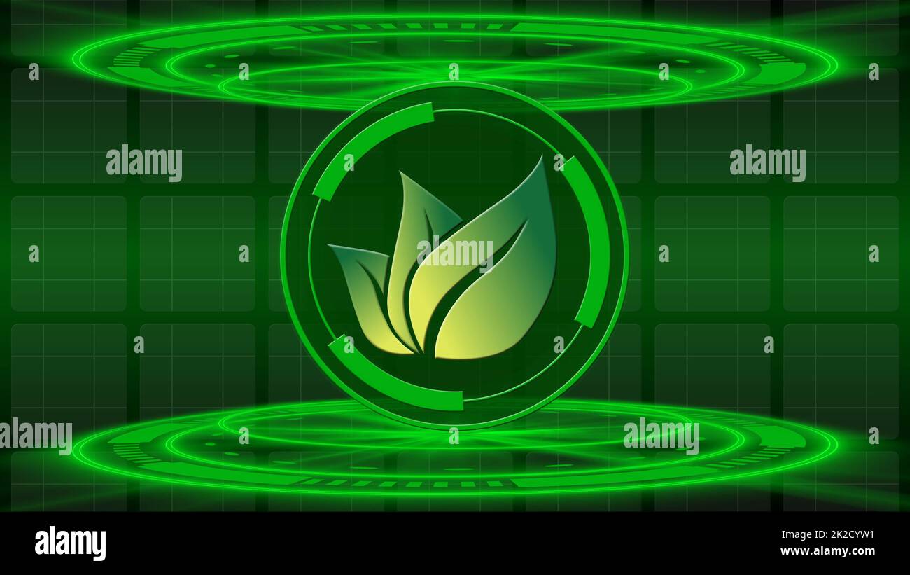 Abstract 3D graphic illustration for green energy concept - green ...
