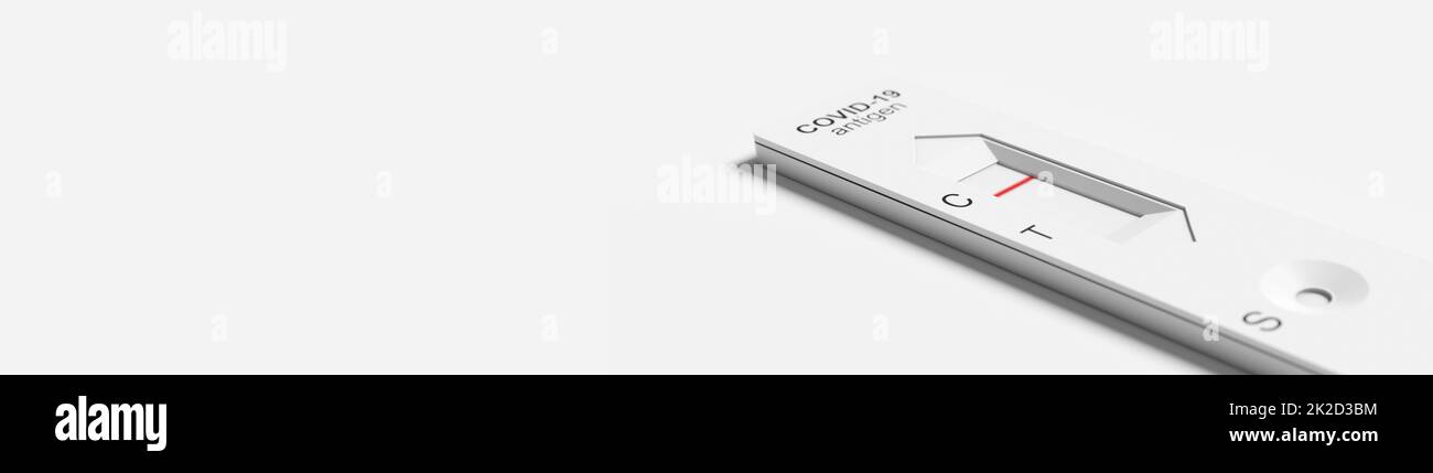Negative test result by using rapid test device for COVID-19. 3d ...