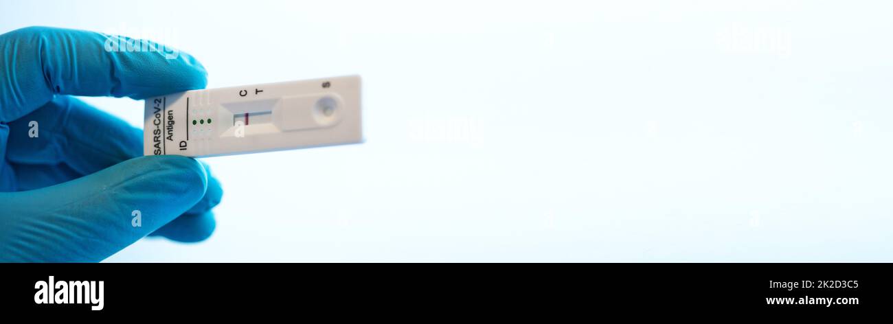 Negative test result by using rapid test device for COVID-19 Stock ...