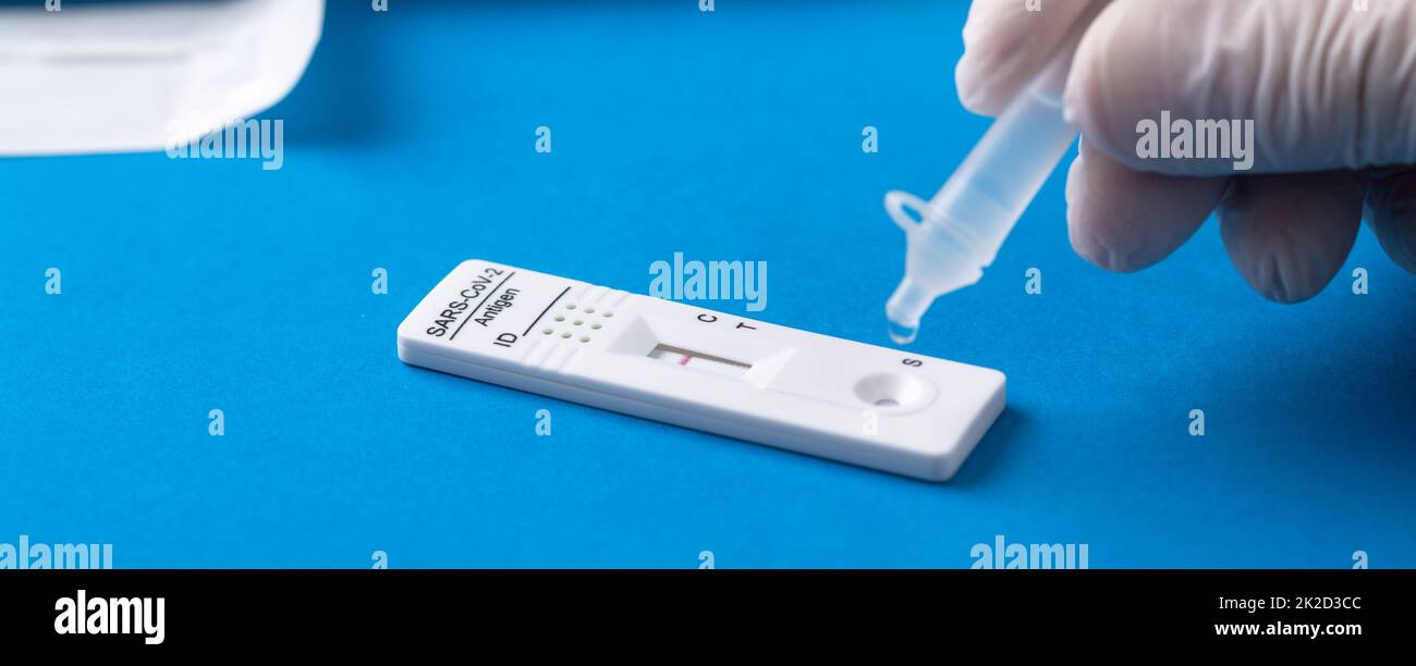 Negative test result by using rapid test device for COVID-19 Stock ...