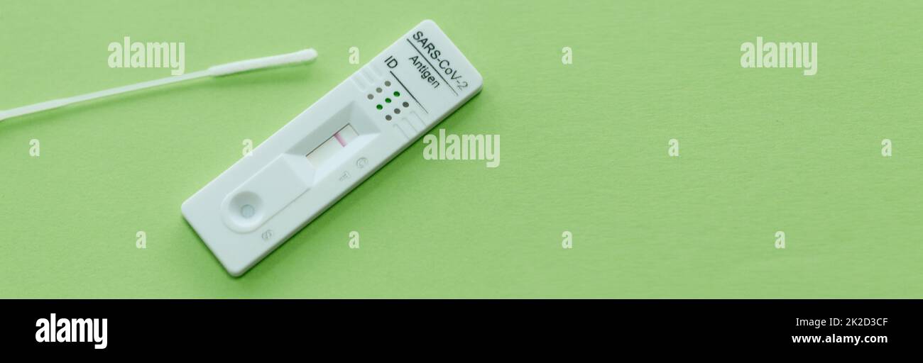 Negative test result by using rapid test device for COVID-19 Stock ...