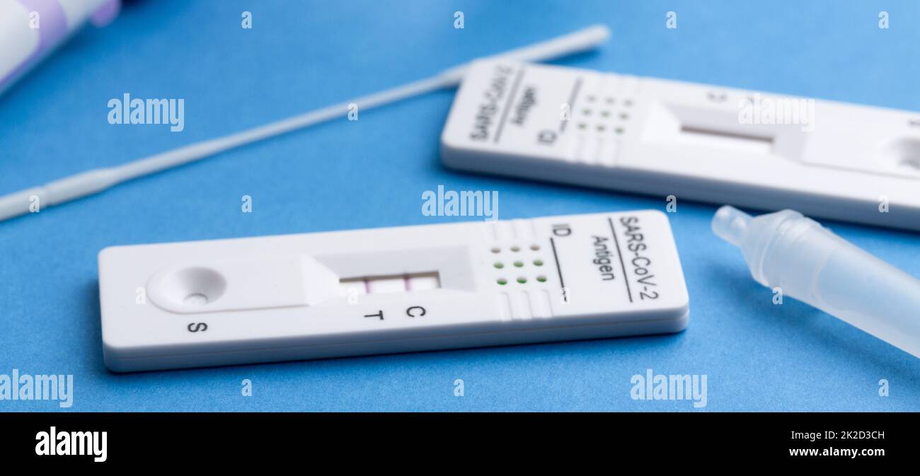 Positive test result by using rapid test device for COVID-19 Stock ...