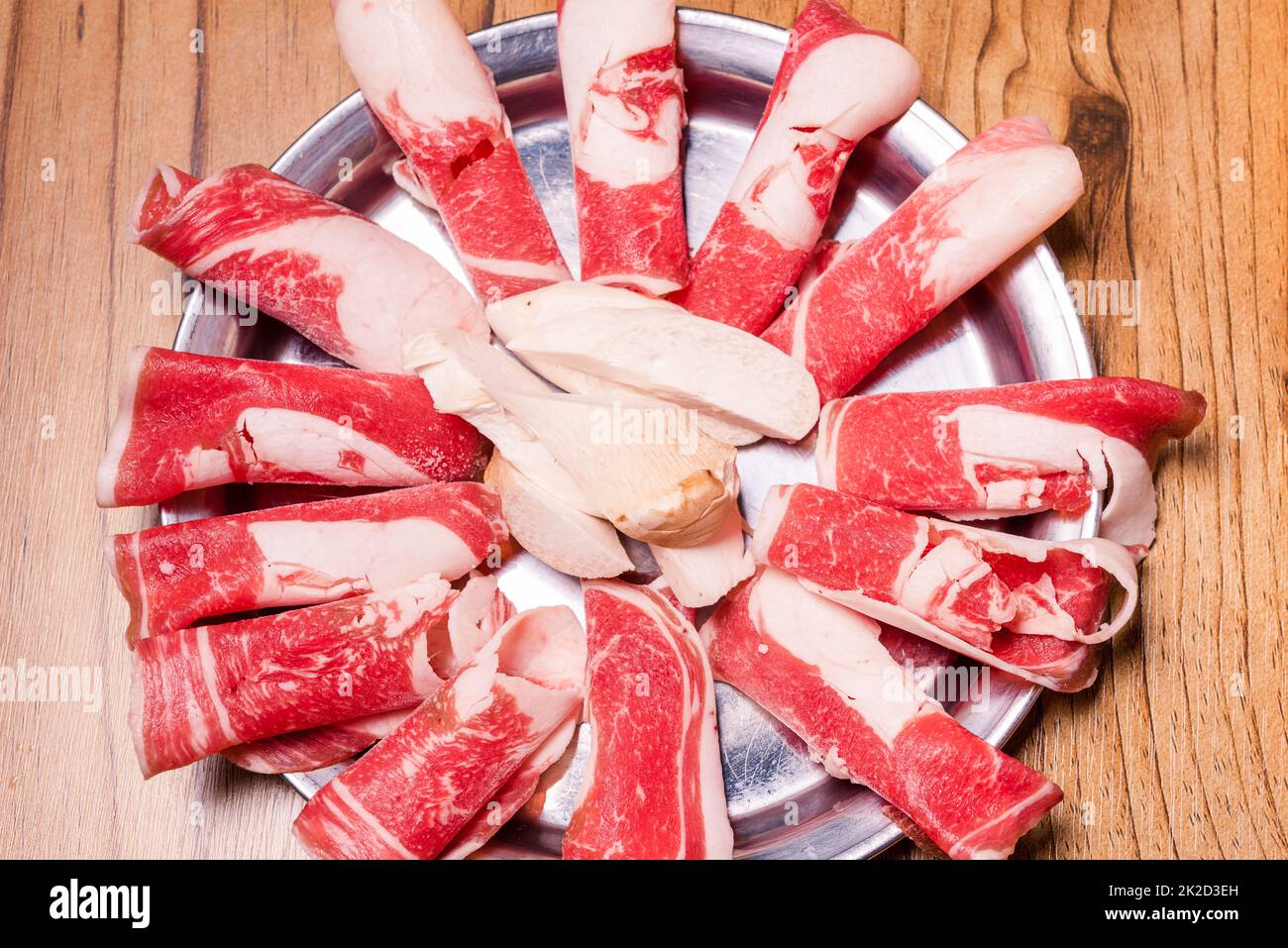 Korean traditional style fresh pork beef belly BBQ Stock Photo - Alamy