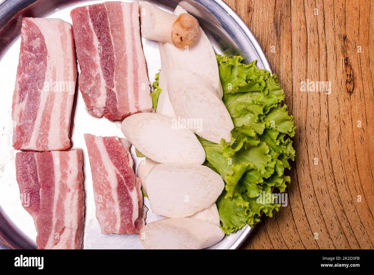 Korean traditional style fresh pork beef belly BBQ Stock Photo - Alamy
