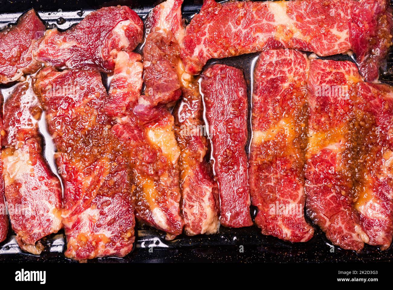 Korean traditional style fresh pork beef belly BBQ Stock Photo - Alamy