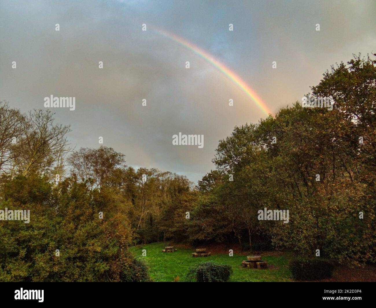 Rainbow over the park hi-res stock photography and images - Alamy