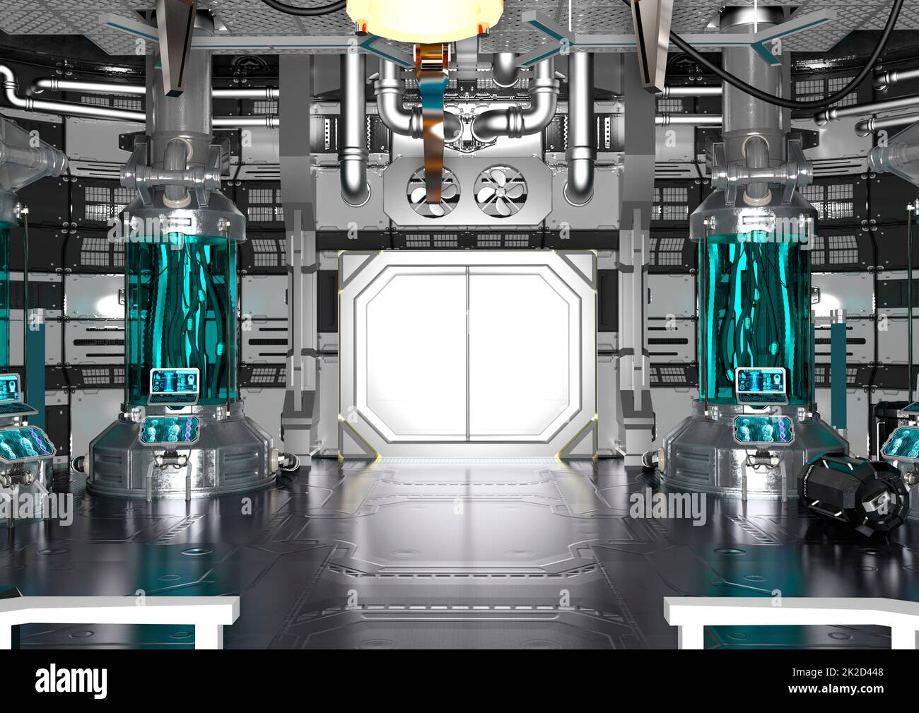 3D Rendering Science Fiction Laboratory Stock Photo - Alamy